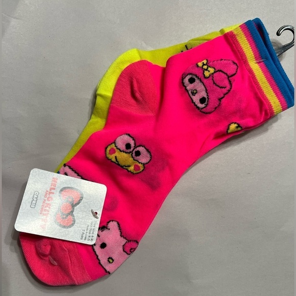Hello Kitty | Accessories | Nwthello Kitty 2 Pairs Capri Neon Color ...
